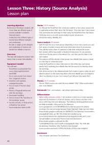 History (Source Analysis) Lesson plan | Assignments History | Docsity