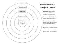 Bronfenbrenner's Ecological Theory | Exercises Ecology and Environment ...