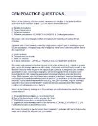 CEN PRACTICE QUESTIONS.LATEST GRADED A - Docsity
