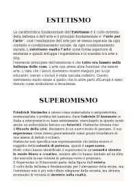 Estetismo, simbolismo, superomismo | Schemi e mappe concettuali di ...