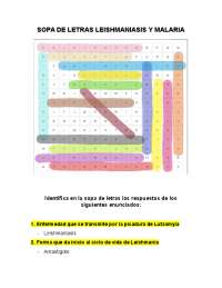Sopa de letras- Medicina interna | Ejercicios de Medicina Interna | Docsity