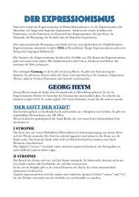 Der Expressionismus und Georg Heym - Docsity