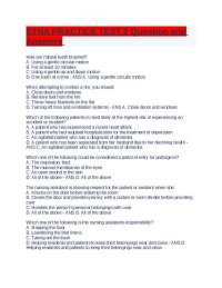 STNA PRACTICE TEST 2 Question and Answers. - Docsity