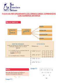 Operaciones combinadas de Números enteros | Ejercicios de Matemáticas | Docsity