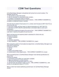CDM Test Questions and Answers (Verified and 100% Correct Answers ...