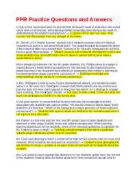 PPR Practice Questions and Answers | Exams Nursing | Docsity