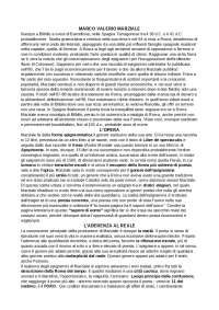 Marco Valerio Marziale | Appunti di Lingue e letterature classiche | Docsity