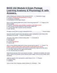 BIOD 152 Module 6 Exam Portage Learning Anatomy & Physiology II with Answers. | Exams Nursing ...