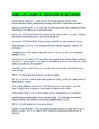 Aapc crc exam 9 Question& Answers | Exams Nursing | Docsity