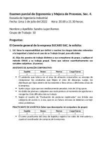 Examen de ergonomia 2022 | Exámenes de Ergonomía | Docsity