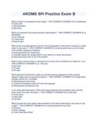 ARDMS SPI Practice Exam B (2022/2023) Correct Q & A, SATISFACTION ...