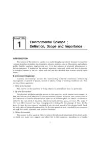 Environmental Science : Definition, Scope and Importance | Lecture ...