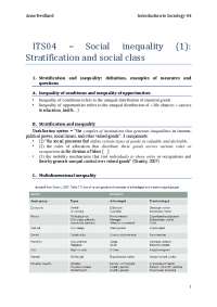 ITS04 – Social inequality (1): Stratification and social class | Exams ...