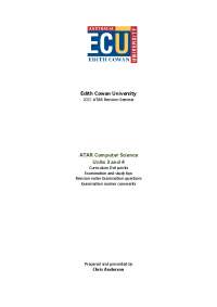 Edith Cowan University ATAR Computer Science Units 3 and 4 | Study ...