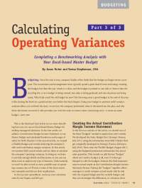 Calculating Operating Variances | Schemes and Mind Maps Finance | Docsity