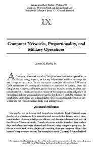 Computer Networks, Proportionality, and Military Operations | Exams Computer Networks - Docsity