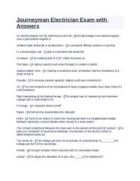 Journeyman Electrician Exam with Answers. | Exams Nursing - Docsity