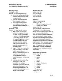 Skills for Success Unit 8 Student Book Answer Key | Study Guides ...