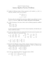 Linear Algebra Practice Problems | Lecture notes Linear Algebra | Docsity