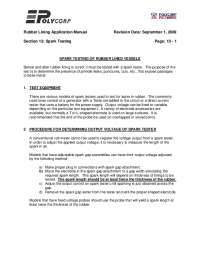 Spark Testing of Rubber Lined Vessels | Study notes Physics | Docsity