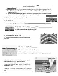 Relative Dating Worksheet Principles of Geology: o Law of ... | Lecture ...