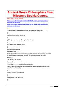 PHIL 1000 Ancient Greek Philosophers Final Milestone Sophia Course ...