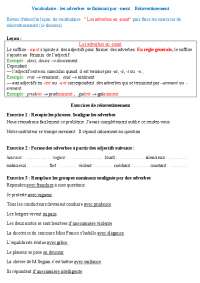 Les adverbes se finissant par -ment Réinvestissement | Examens ...