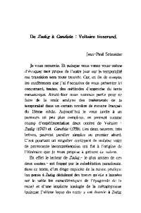 De Zadig à Candide Voltaire tisserand. | Lectures Histoire | Docsity