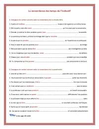 La concordance des temps de l'indicatif | Examens Langue Française ...