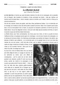 LA BARBE BLEUE - par Charles Perrault | Lectures Culture - Docsity