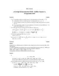 Corrigé du baccalauréat STI2D | Examens Mathématiques - Docsity