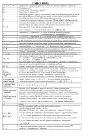 SIMBOLOGIA | Dispense di Matematica - Docsity