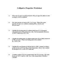 Colligative Properties Worksheet -.:: GEOCITIES.ws ::. | Exams Law ...