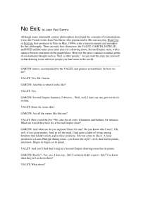 No Exit by Jean Paul Sartre | Study notes Philosophy | Docsity