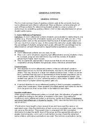 GRADING SYSTEMS | Lecture notes Teaching method - Docsity