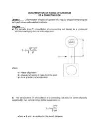 DETERMINATION OF RADIUS OF GYRATION | Summaries Advanced Calculus | Docsity