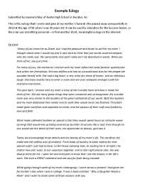 Example Eulogy | Slides English Literature | Docsity