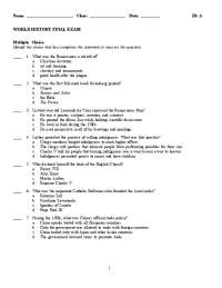 WORLD HISTORY FINAL EXAM | Exams World History | Docsity