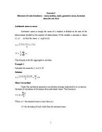 Mean median, mode, geometric mean, harmonic ... | Lecture notes ...