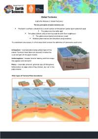 Global Tectonics | Summaries Earth Sciences | Docsity