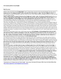 Sir Gawain and the Green Knight Plot Overview | Study notes English ...