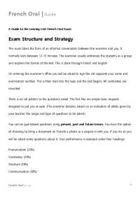 A Guide to the Leaving Cert French Oral Exam | Exercises French | Docsity