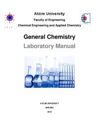 General Chemistry Laboratory Manual | Lecture notes Chemistry - Docsity