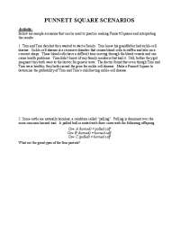 09 - Punnett Square Scenarios | Study notes Genetics | Docsity