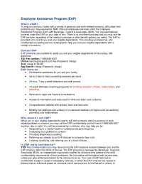 Employee Assistance Program (EAP) | Study notes Communication | Docsity