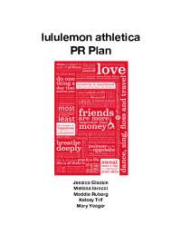 Lululemon athletica PR Plan | Study notes Yoga | Docsity