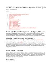 SDLC – Software Development Life Cycle | Study notes Software ...