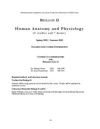 BIOLOGY 11 Human Anatomy and Physiology | Study notes Physiology - Docsity