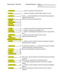 Forensic Science Mrs. Smith Study Guide Chapter 2 Name | Study notes ...