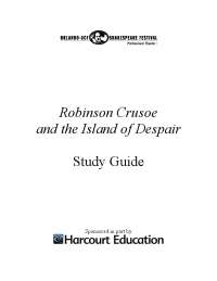 Robinson Crusoe and the Island of Despair Study Guide | Study notes ...